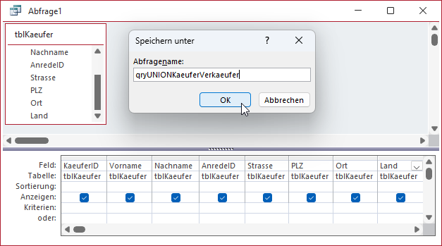 Abfragen [basics]: Daten zusammenfassen mit UNION - Access [basics]